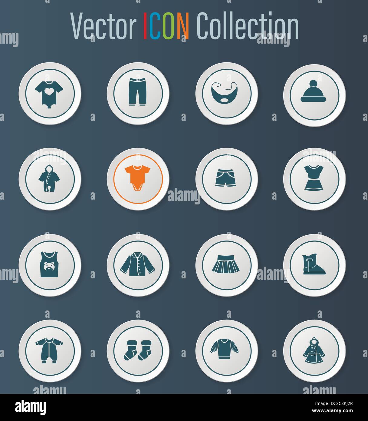 Baby clothes icons set Stock Vector Image & Art - Alamy