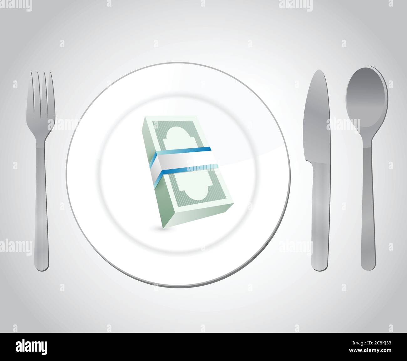 Restaurant money illustration design over a white background Stock ...