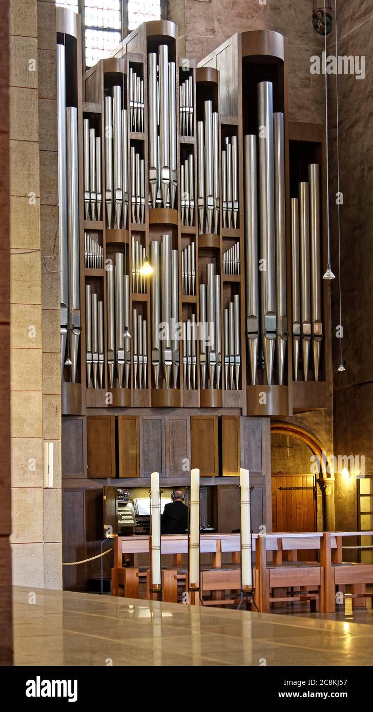 large pipe organ; St. Matthias Abbey; religious building, Catholic ...