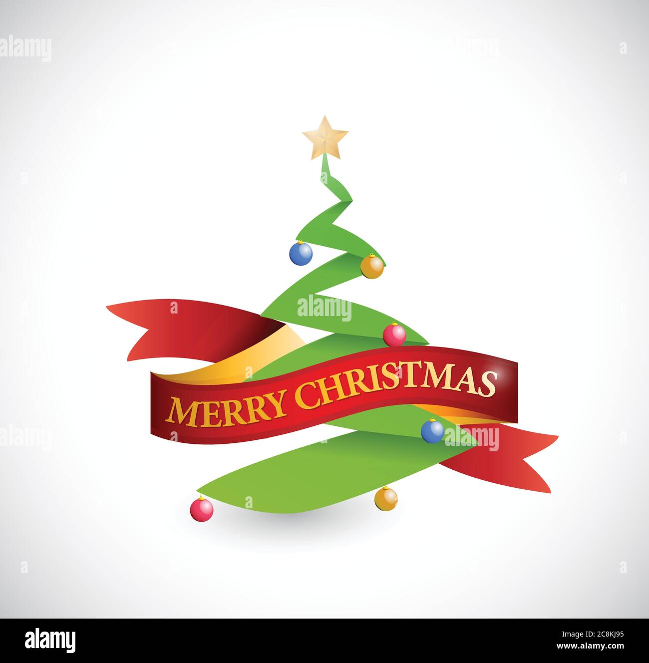 Merry christmas text banner over Stock Vector Images - Alamy