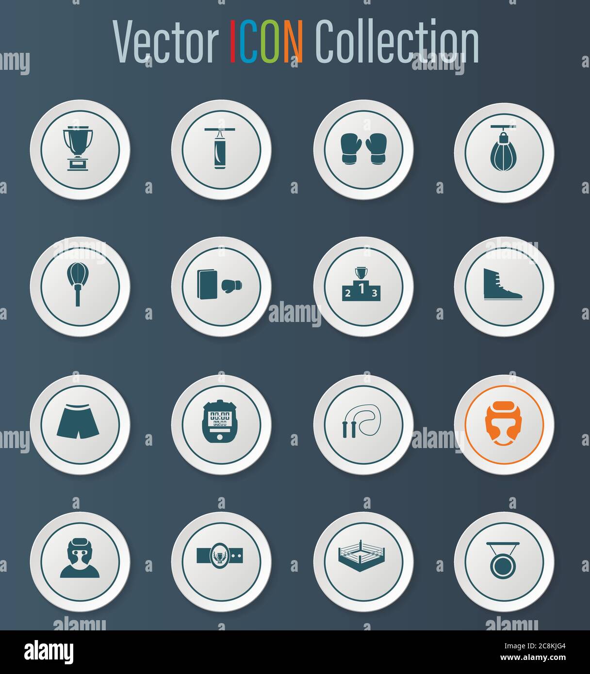 Boxing icon set Stock Vector Image & Art - Alamy