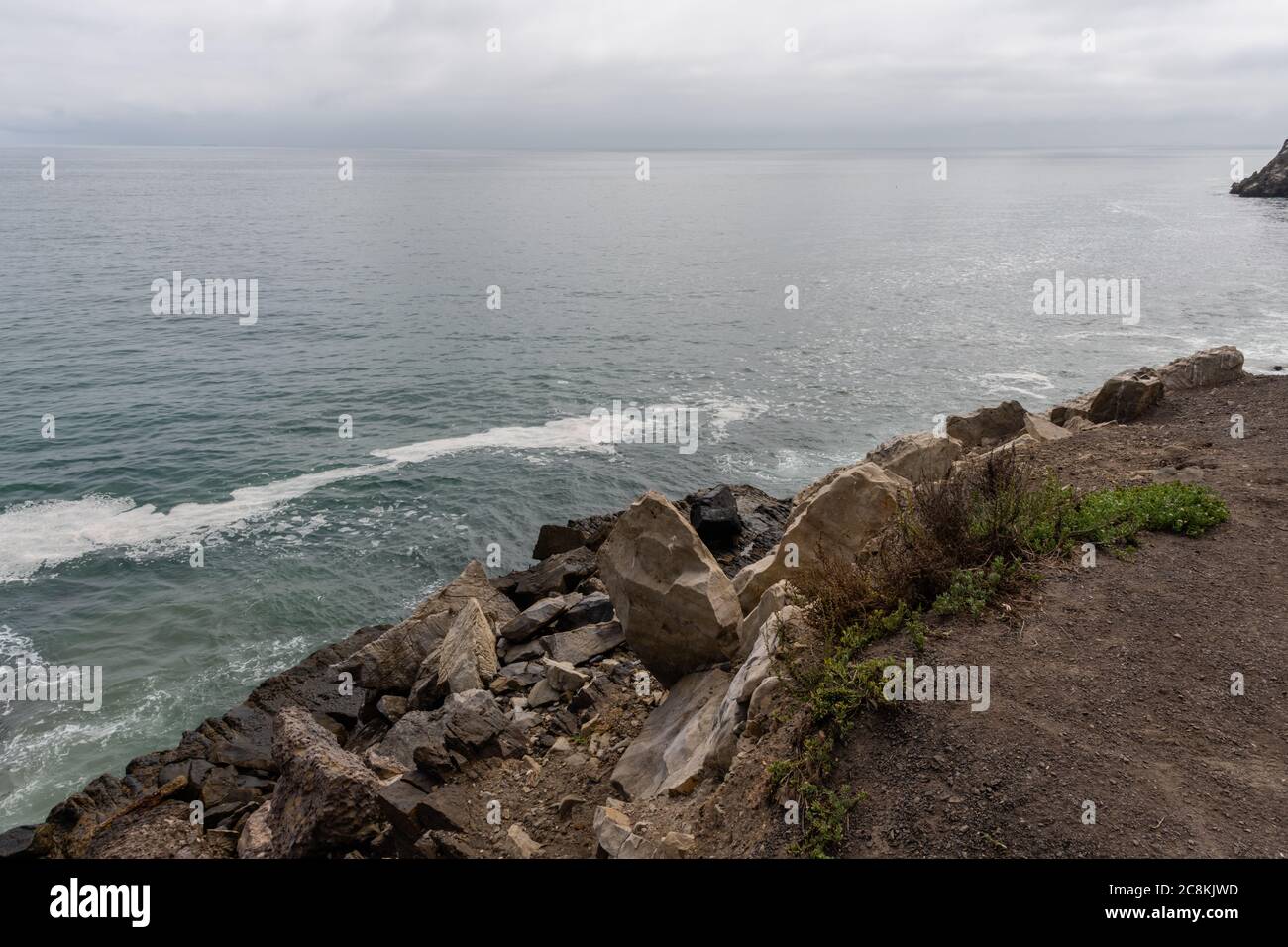 Scenic natural rock formation at Point Mugu, Southern California Stock ...
