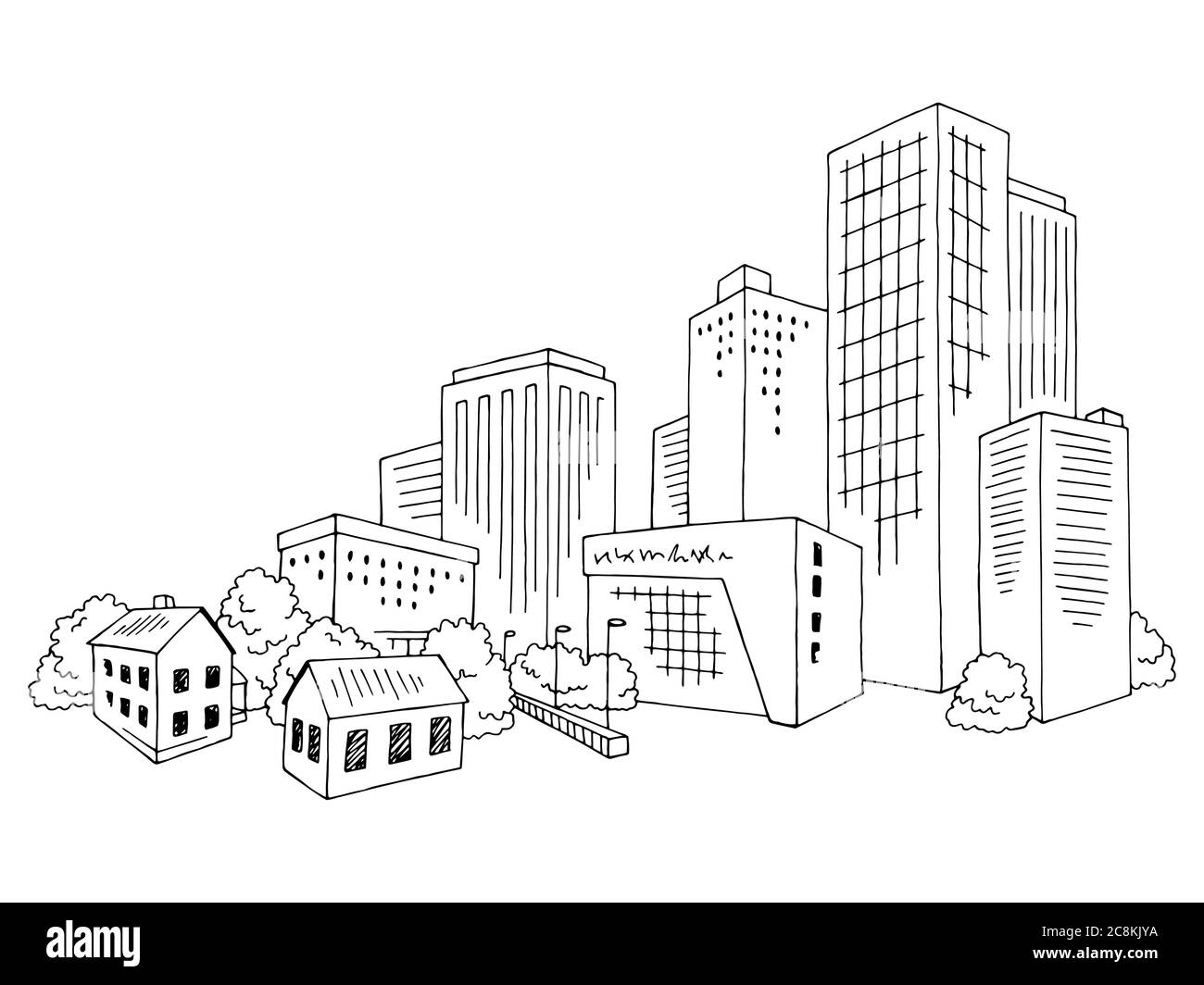 Simple Cityscape Drawing