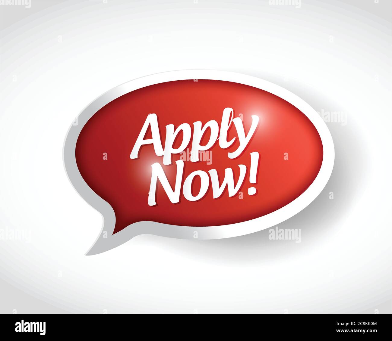 Apply now message bubble illustration design over a white background ...