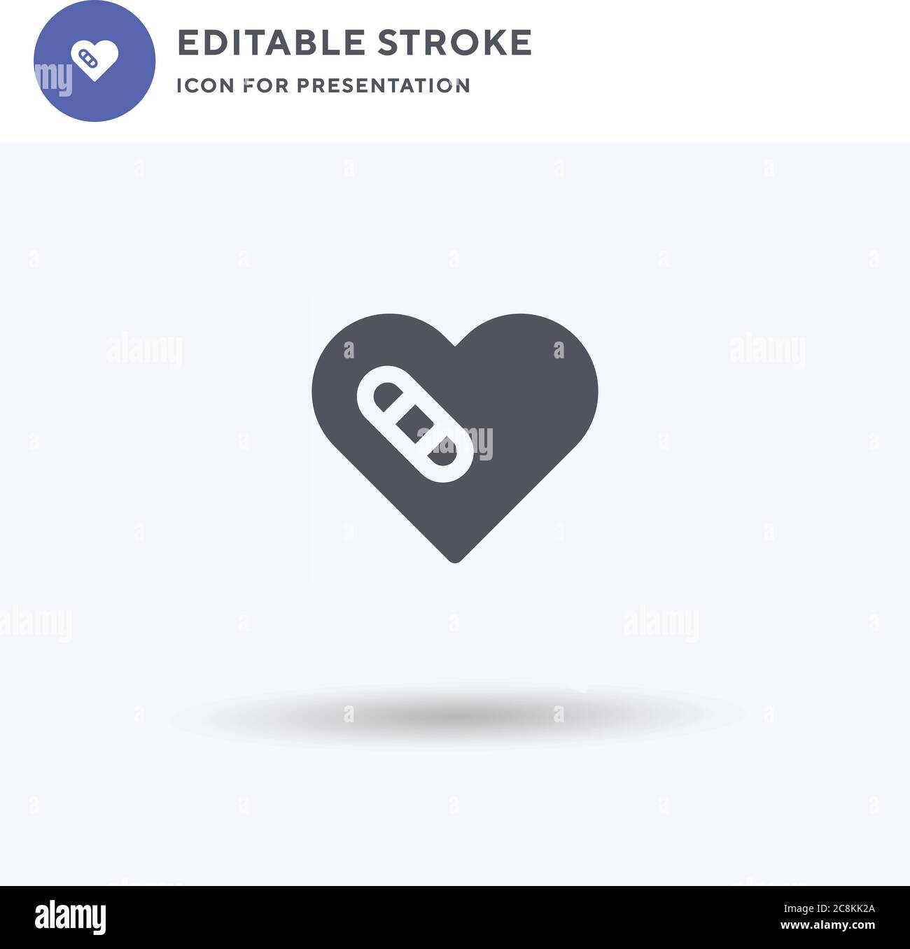 Heal icon vector, filled flat sign, solid pictogram isolated on white ...