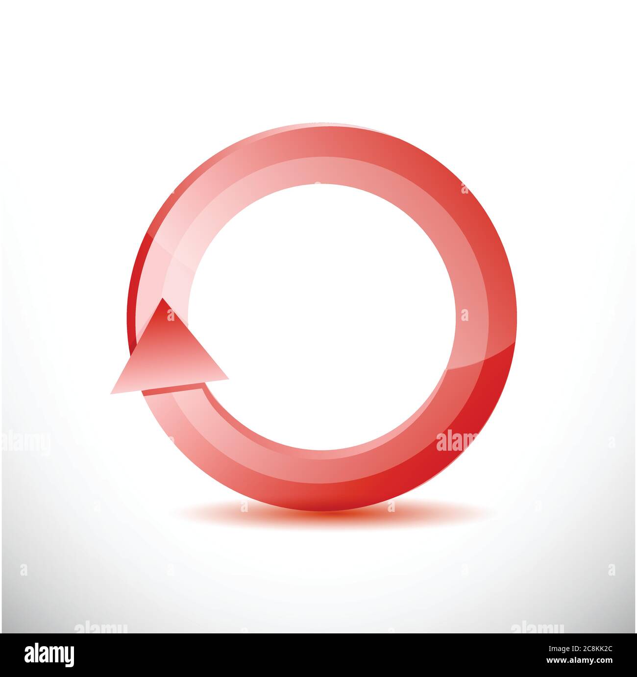 Red rotating cycle illustration design over a white background Stock ...