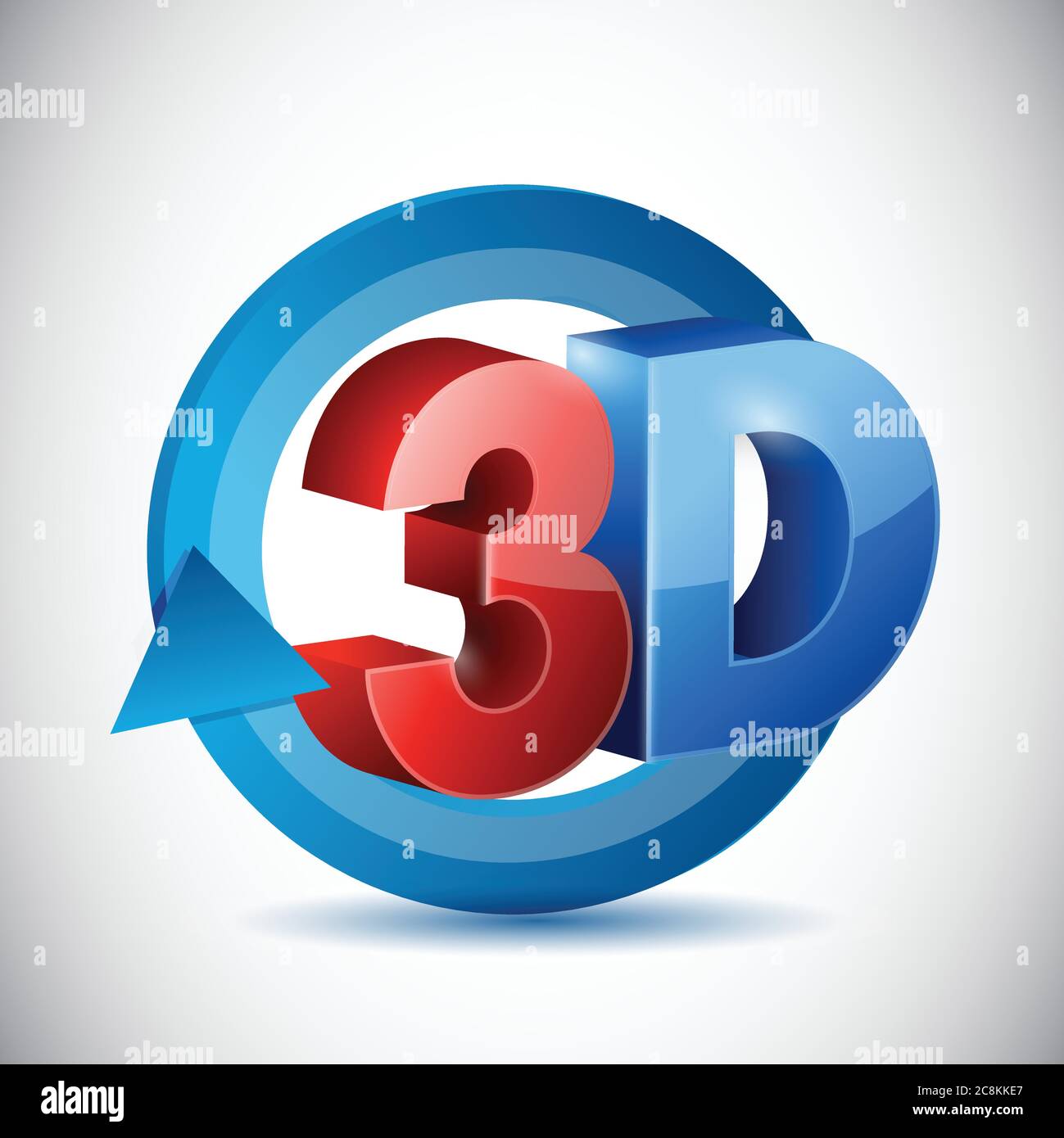 3d cycle sign illustration design over a white background Stock Vector ...