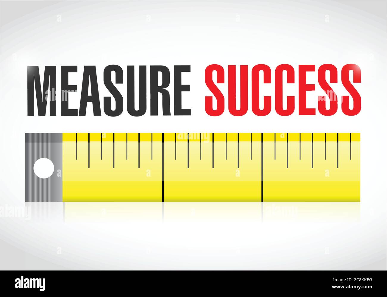 Measure success illustration over a white background Stock Vector Image ...