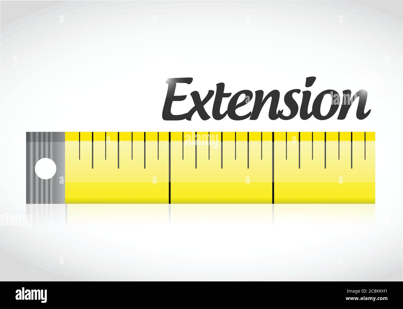 Extension measure tape illustration design over a white background ...