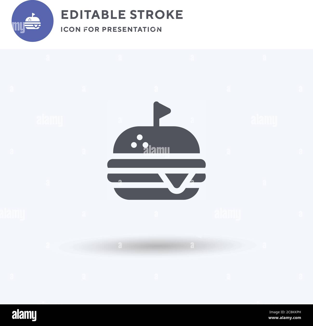 Hamburger icon vector, filled flat sign, solid pictogram isolated on ...