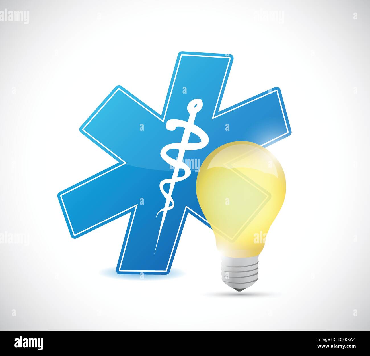 Medical light bulb illustration design over a white background Stock ...
