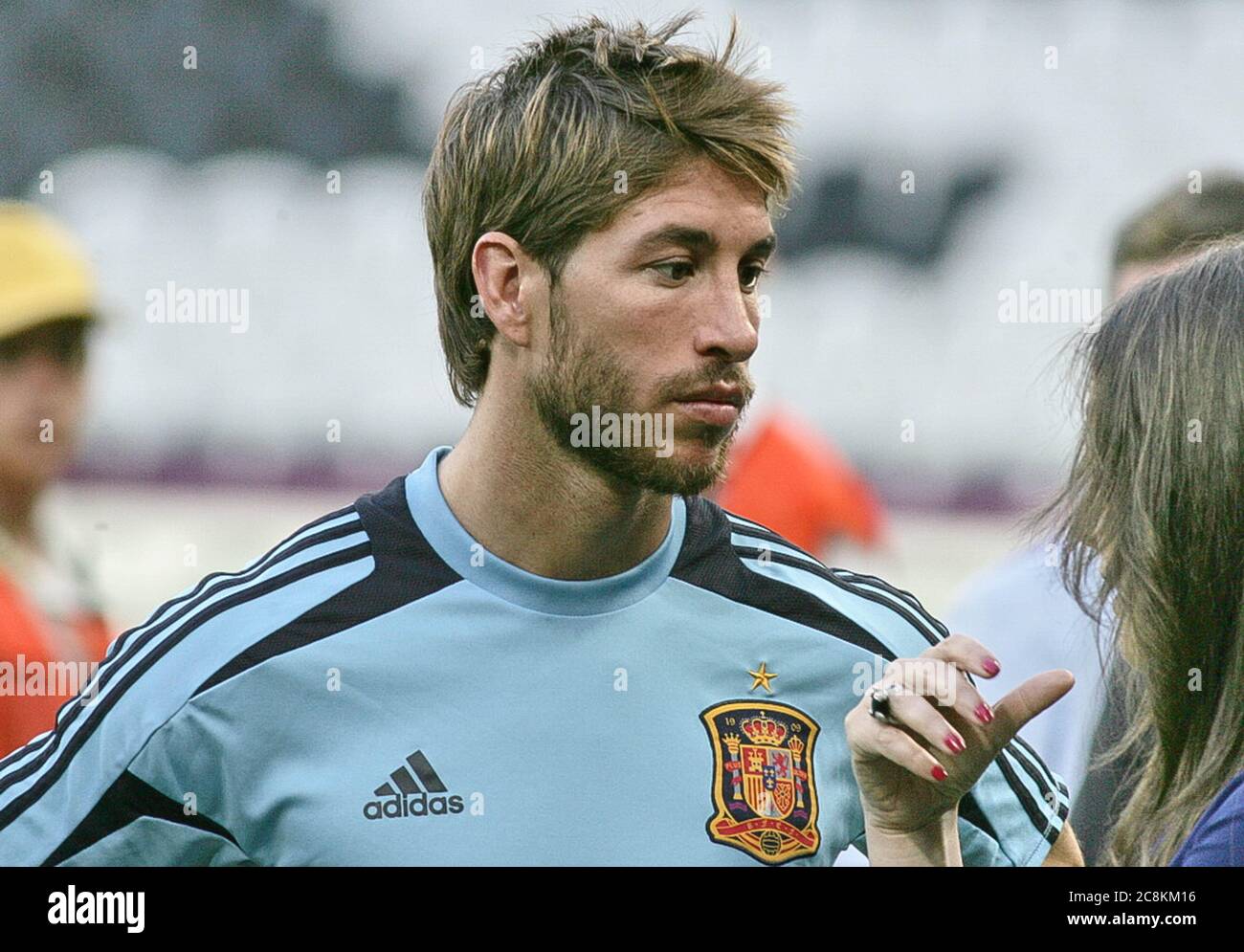Sergio Ramos During the Euro 2012, Entrainement Team France - on June ...