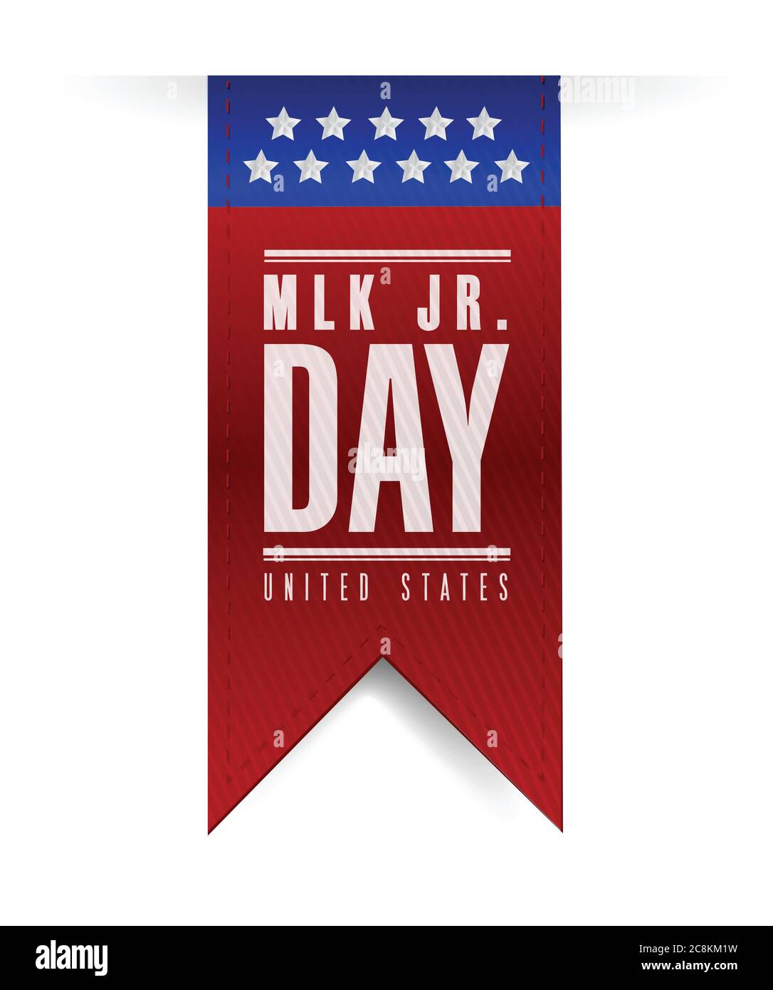 Martin luther king jr day sign banner. illustration design over a white ...