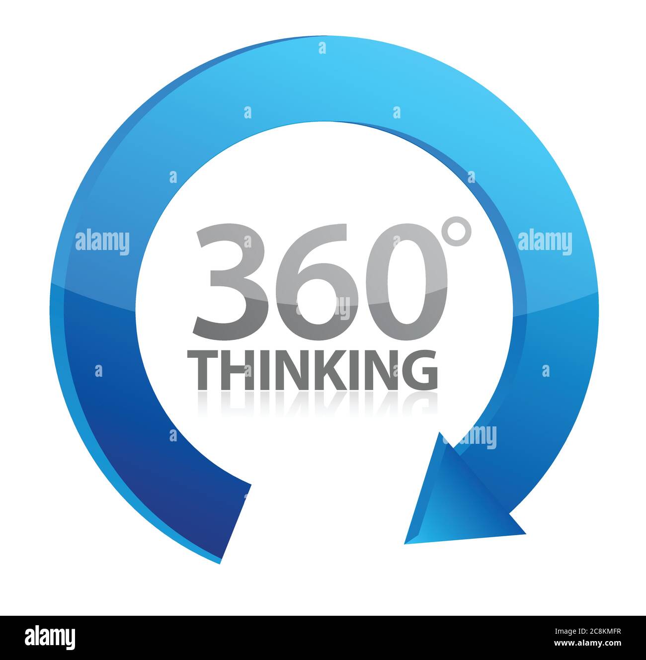 360 thinking cycle illustration design over a white background Stock ...