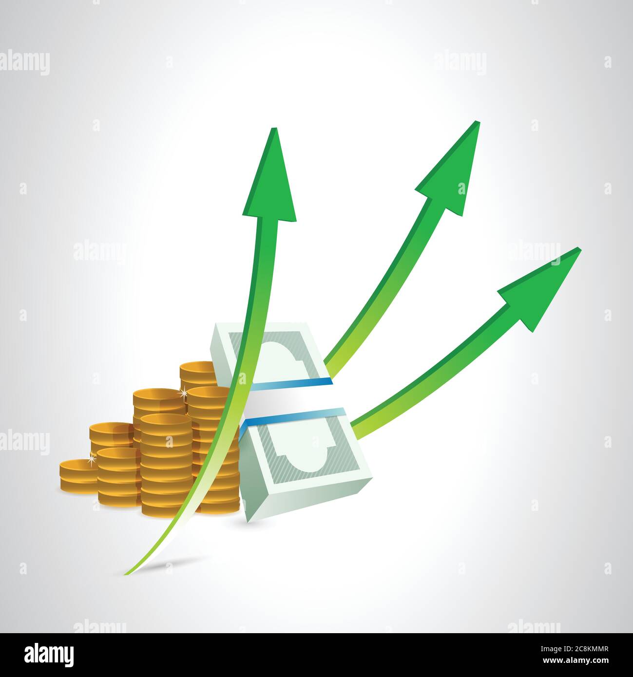 Business concept going up. illustration design over a white background ...