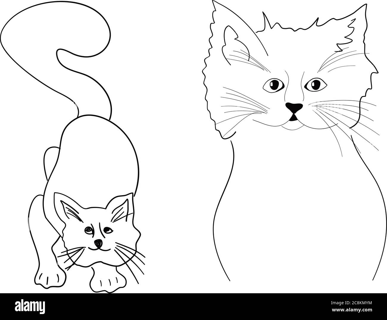 Cats collection vector silhouette hi-res stock photography and images ...