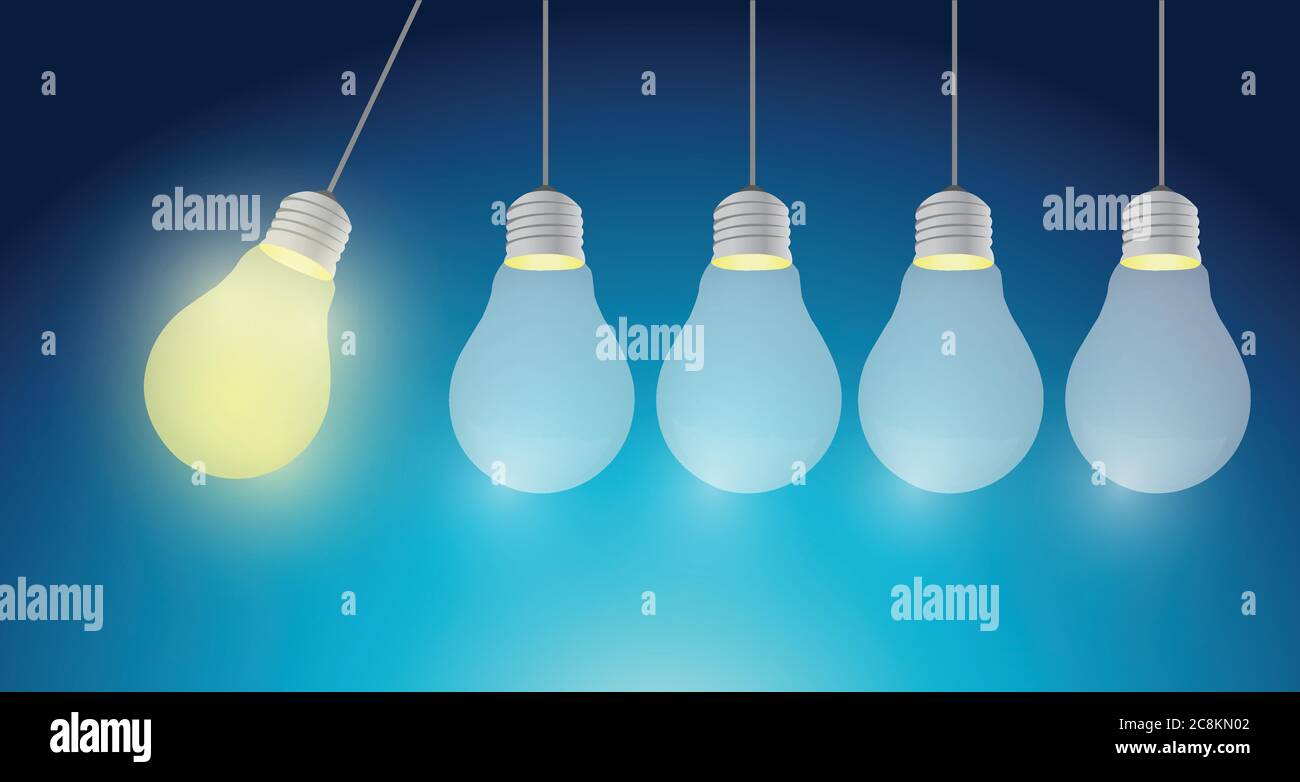 Great idea light bulb message bubble illustration design over a white ...