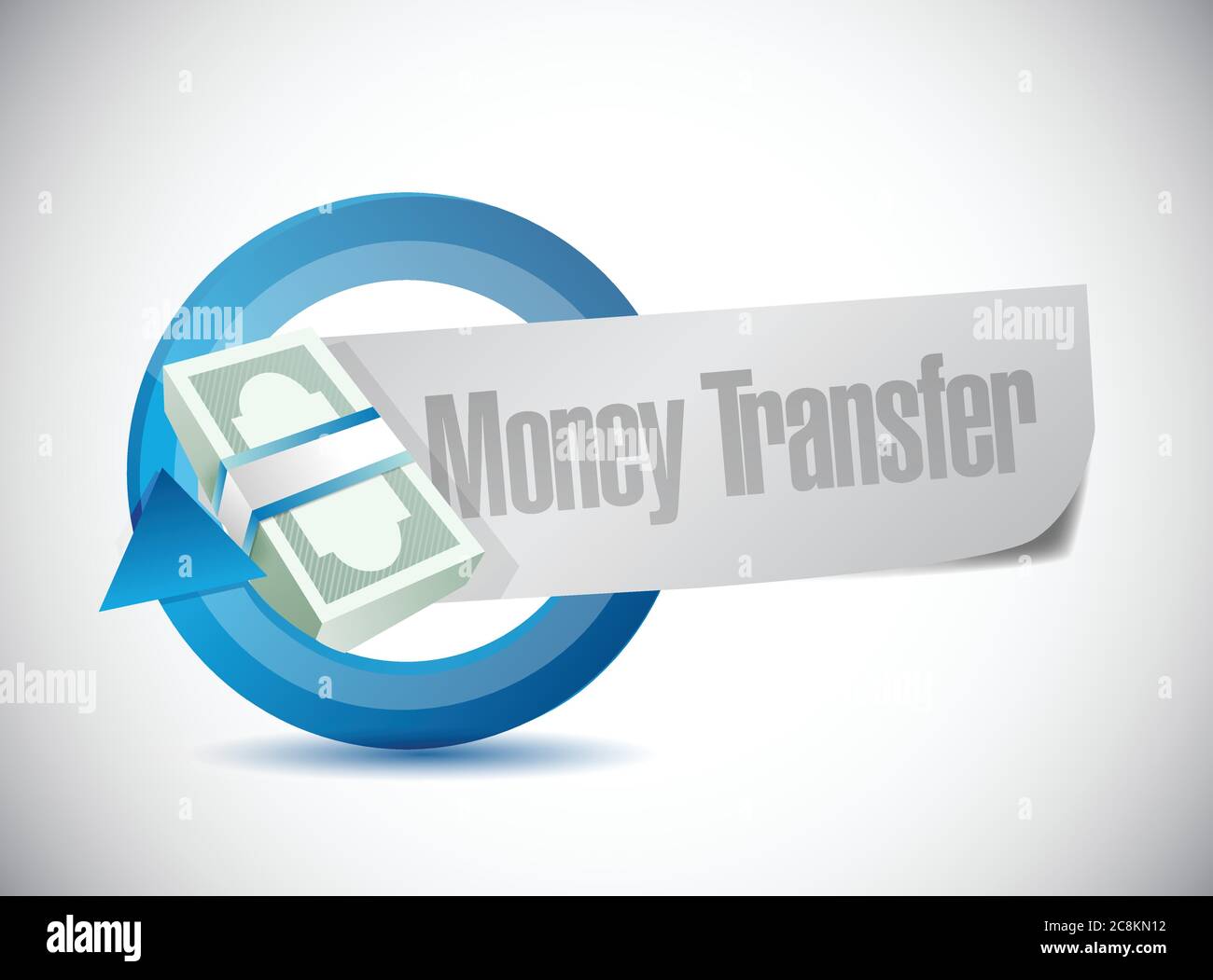 Money transfer cycle illustration design over a white background Stock ...