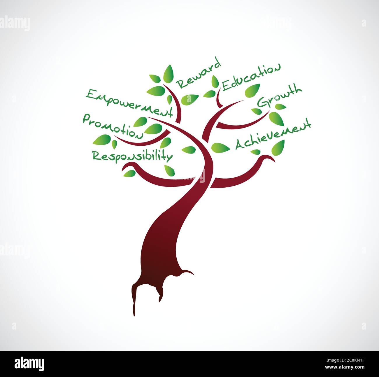 Motivation tree illustration design over a white background Stock ...