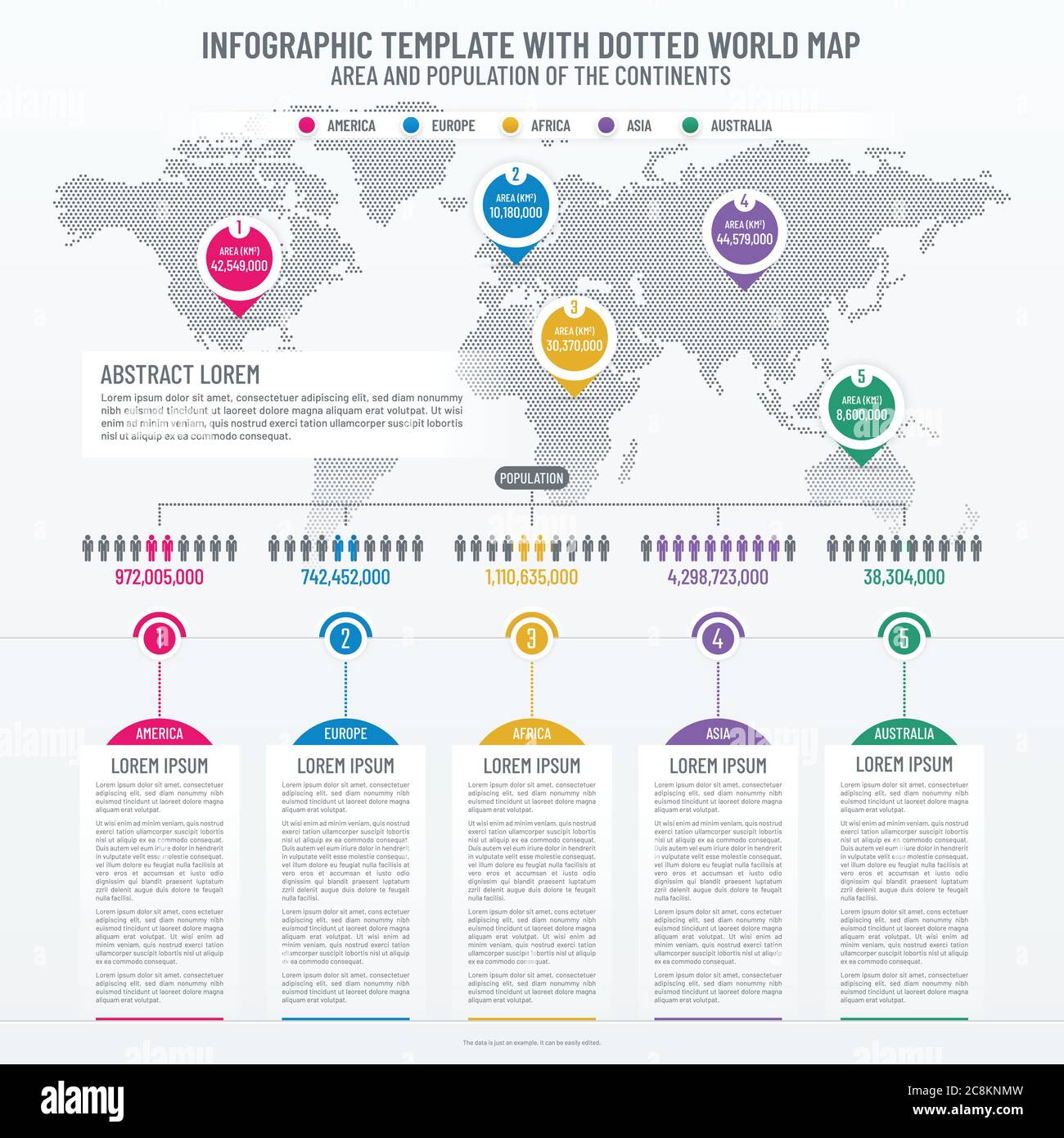 Infographic vector template with world map. Mapping design elements ...
