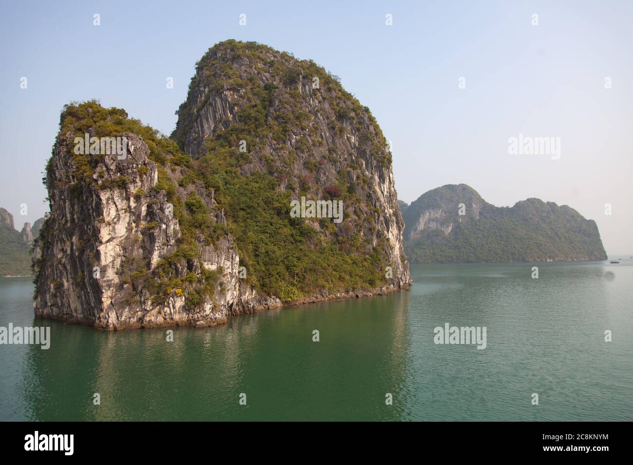 Ha Long Bay, Vietnam, towering limestone islands topped by rainforests ...