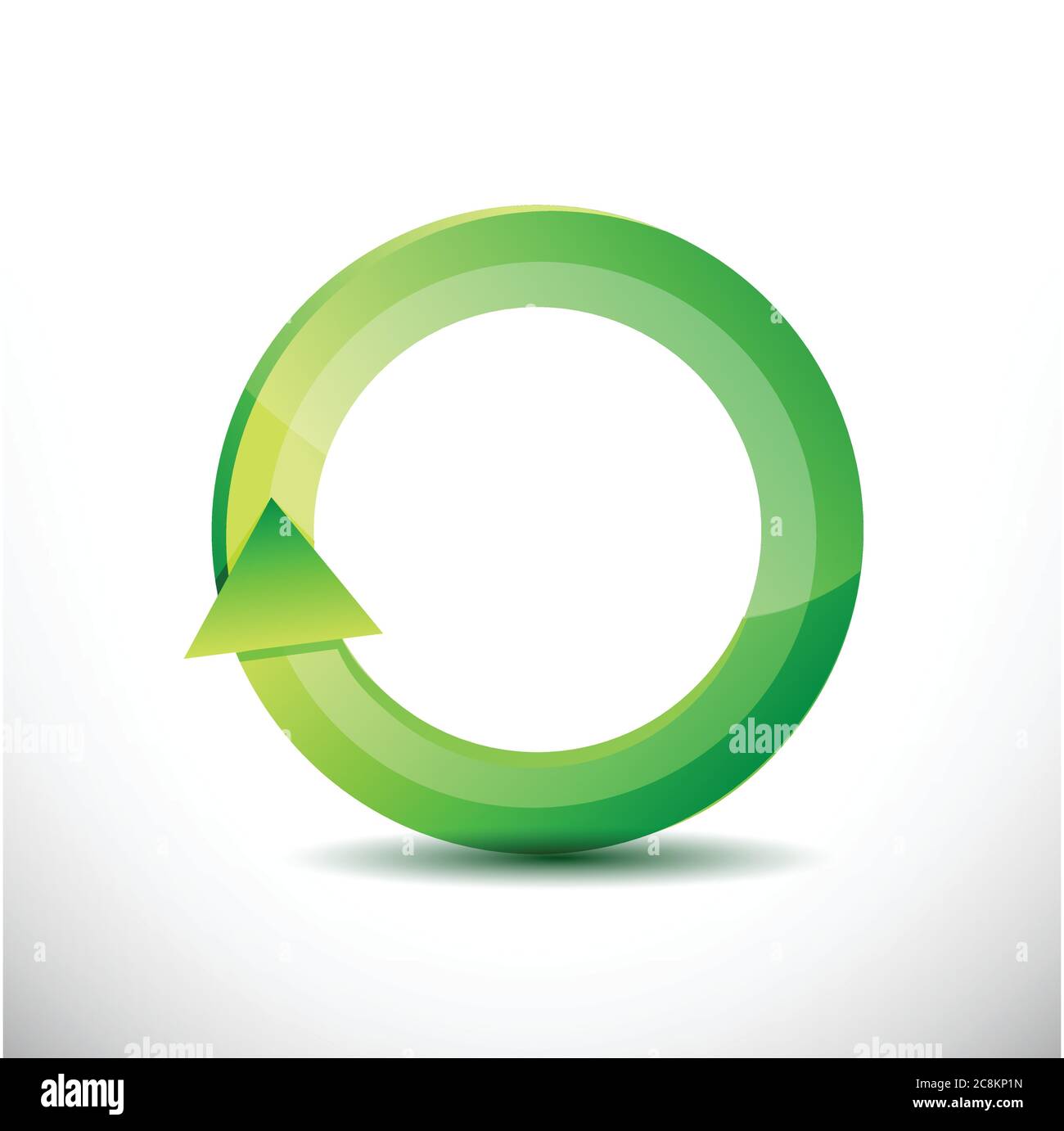 Green rotating cycle illustration design over a white background Stock ...