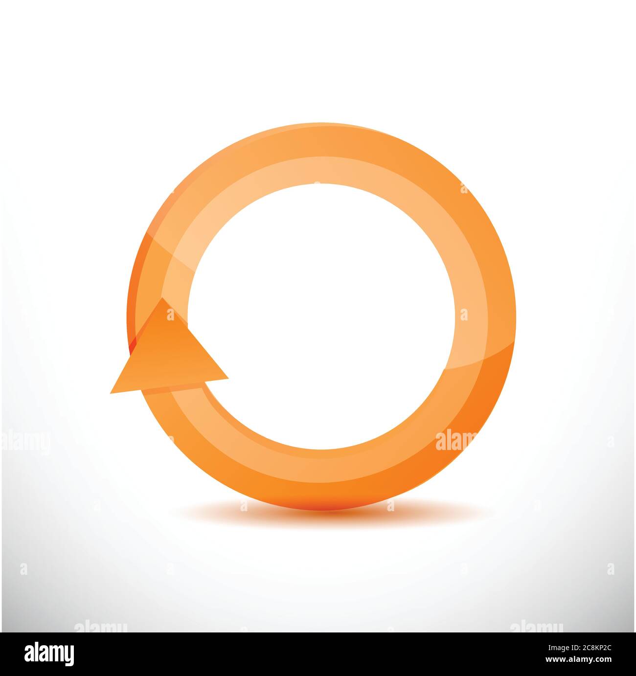Orange rotating cycle illustration design over a white background Stock ...