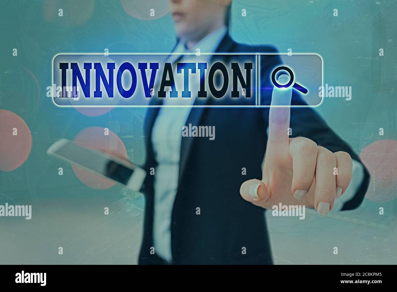 Conceptual hand writing showing Innovation. Concept meaning the application of better solutions ...