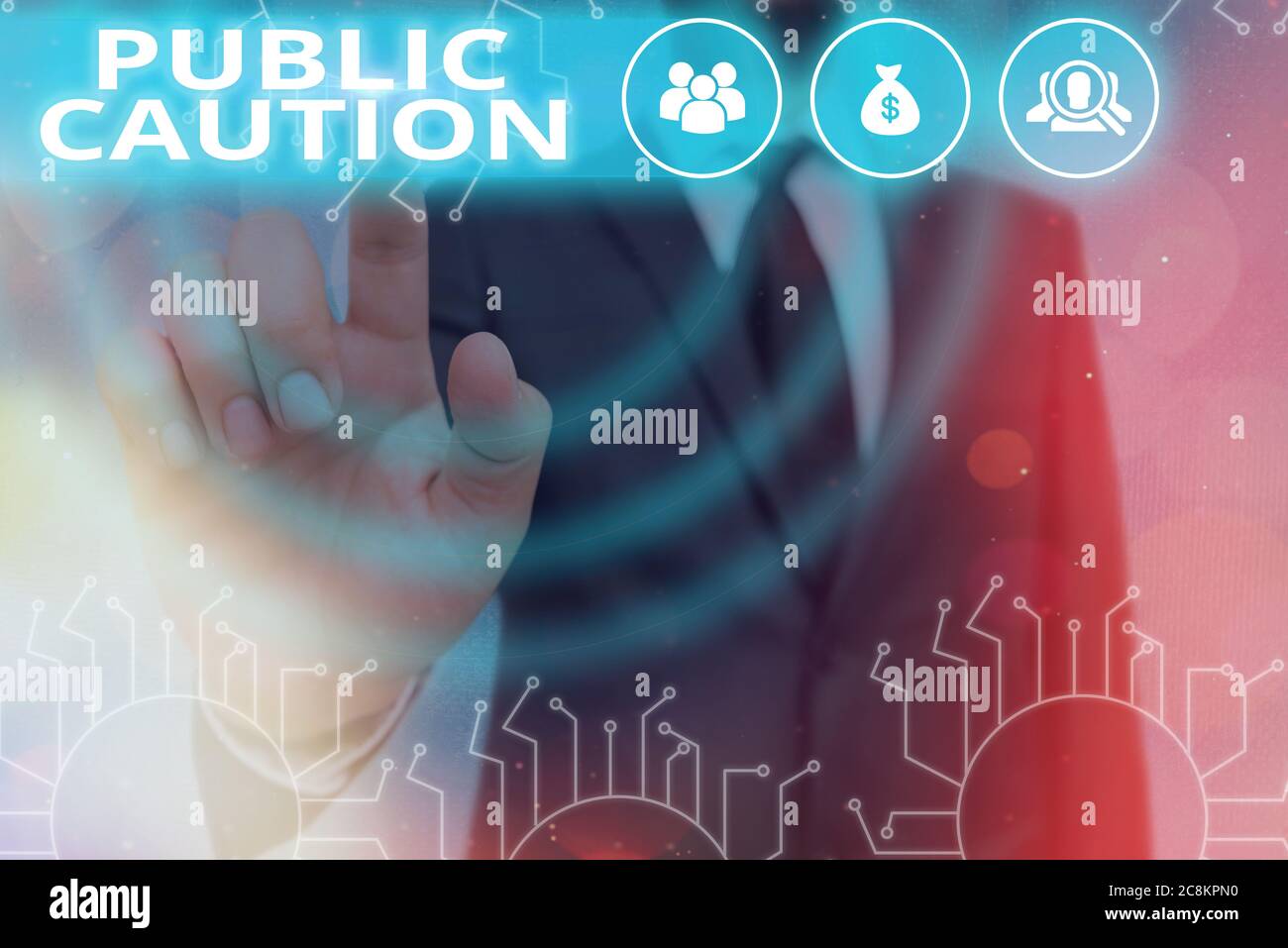 Writing note showing Public Caution. Business concept for formal ...