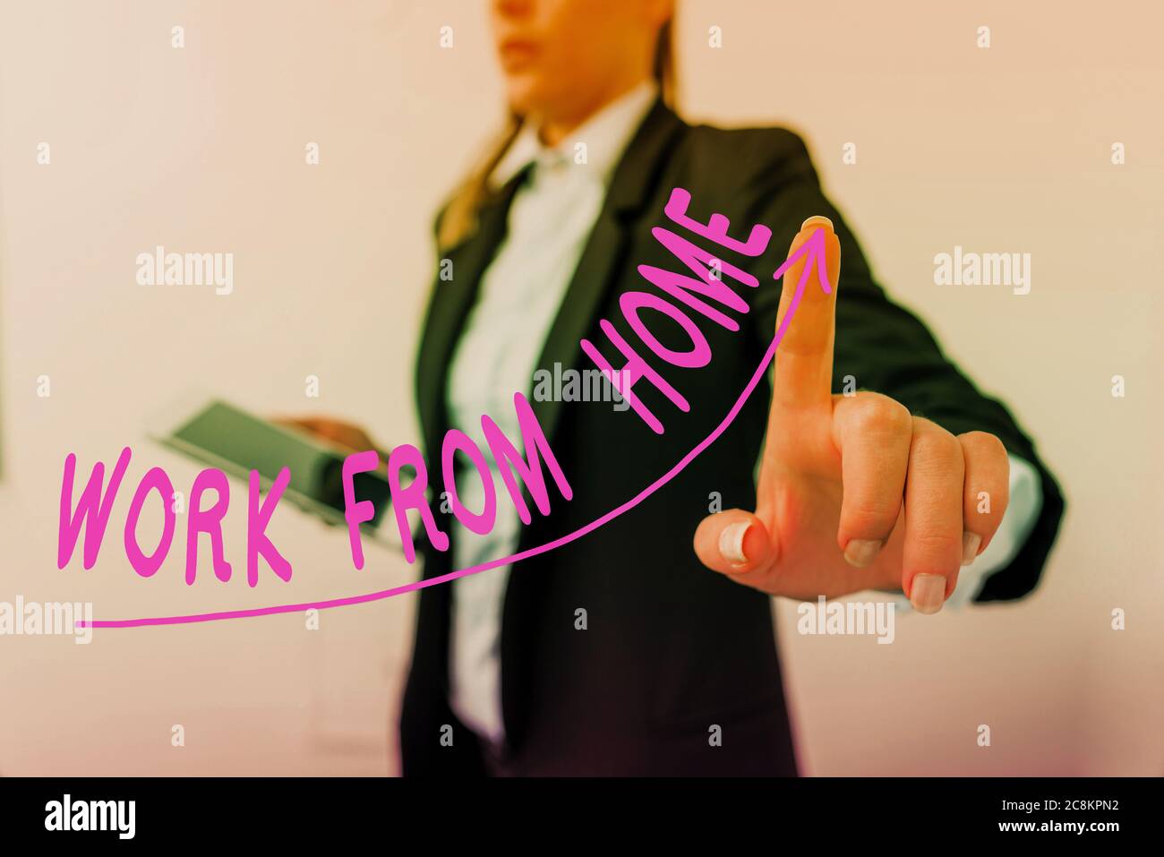 Handwriting text writing Work From Home. Conceptual photo communicating ...