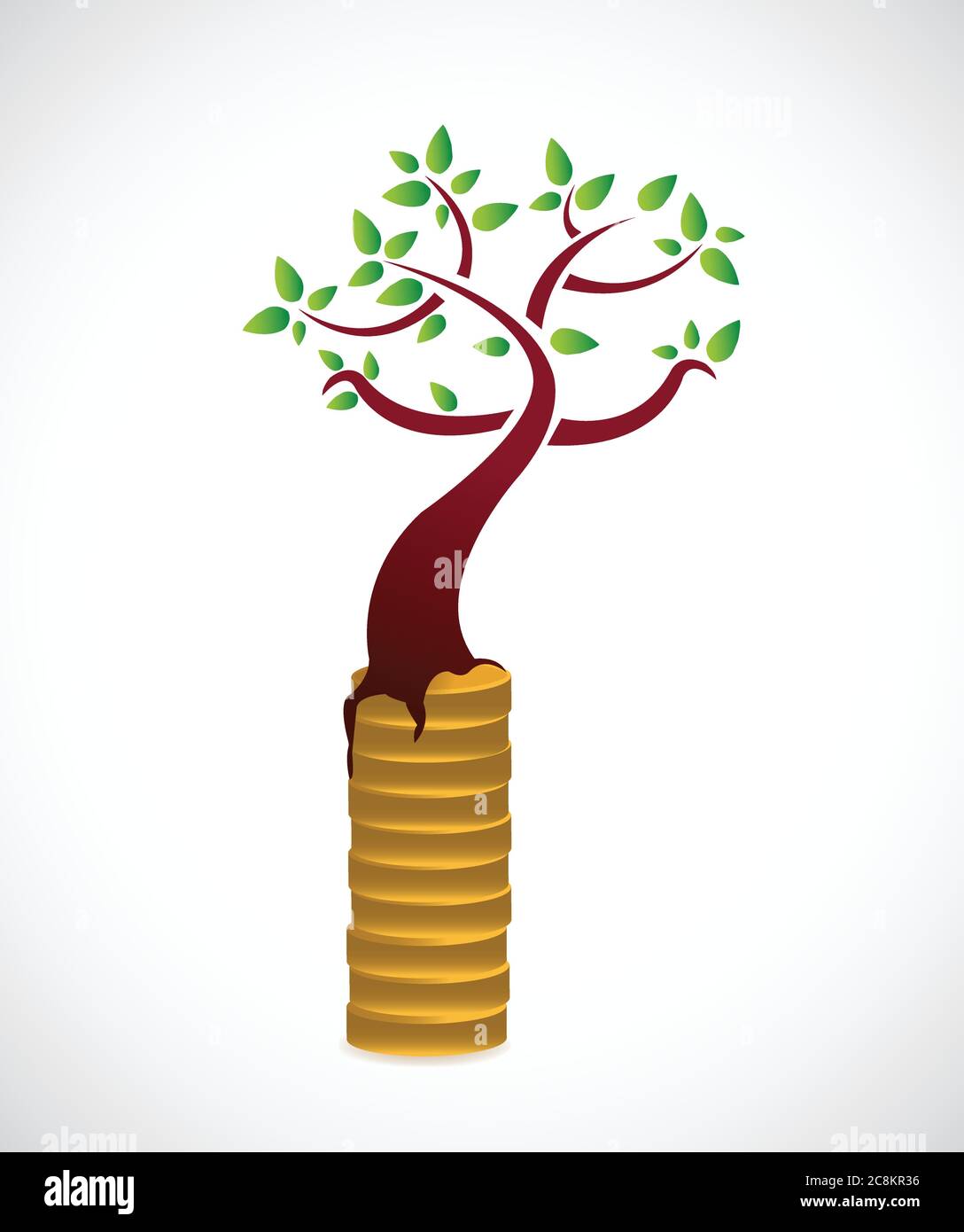 Money growth concept illustration design over a white background Stock ...