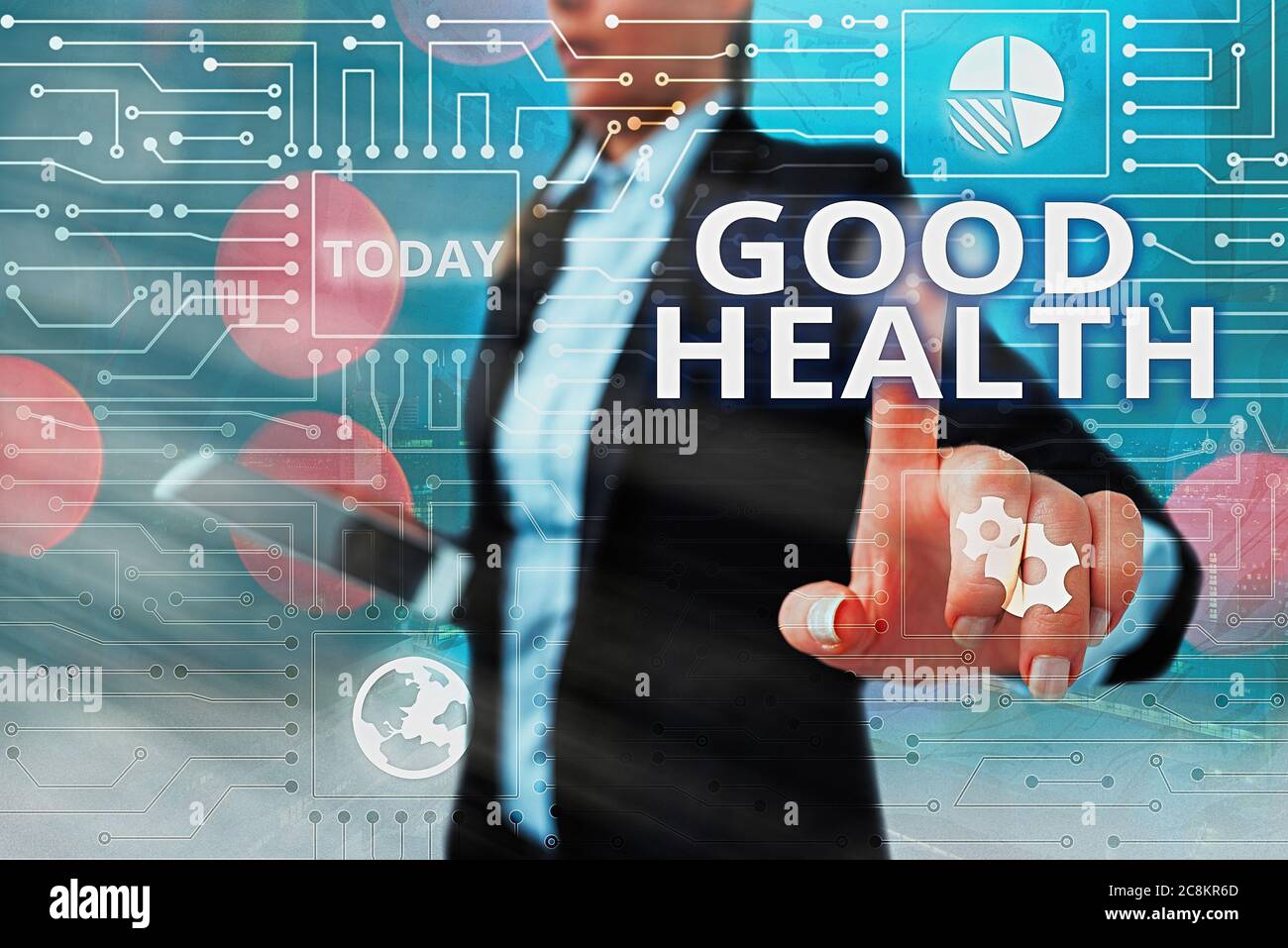 Writing note showing Good Health. Business concept for state of being ...