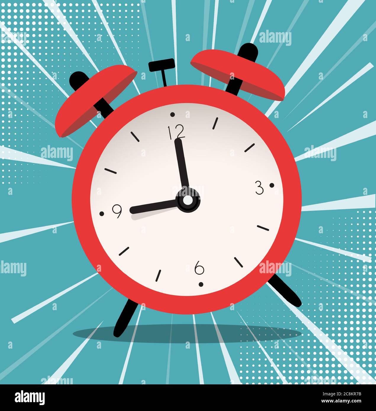 Alarm Clock Icon with speech bubble background. Vector Illustration ...