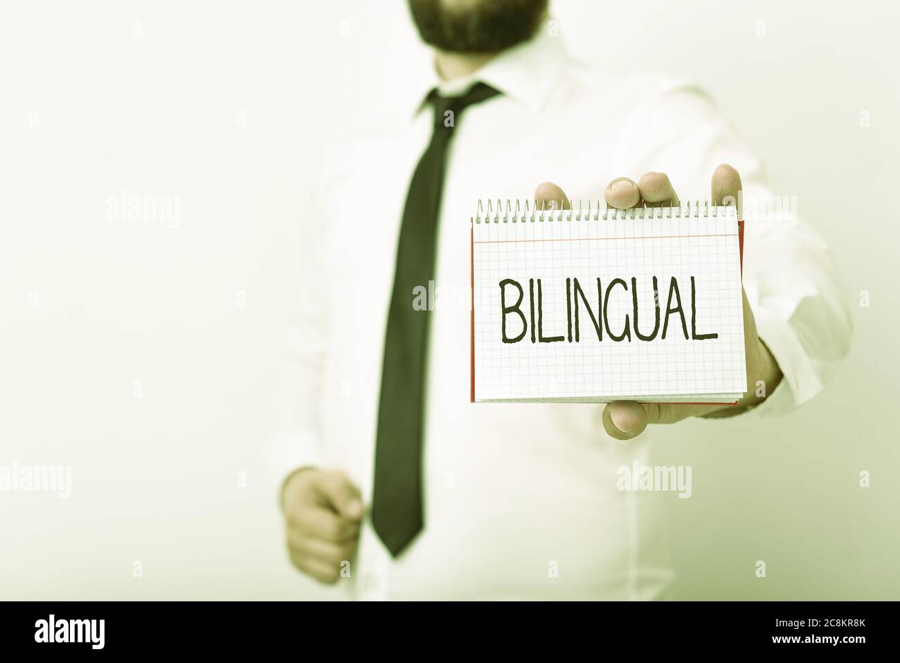 Handwriting text writing Bilingual. Conceptual photo using or able to ...