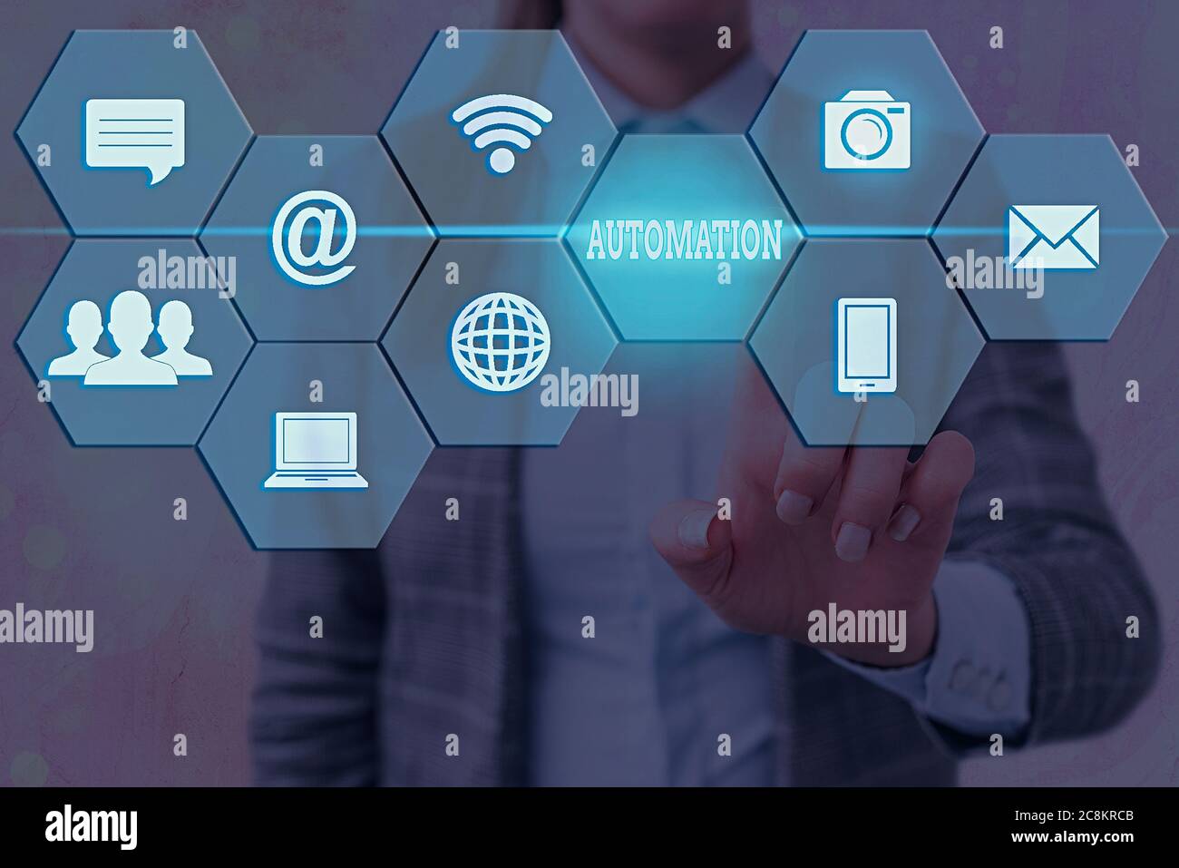 Writing Note Showing Automation Business Concept For Automatically Controlled Operation Of An