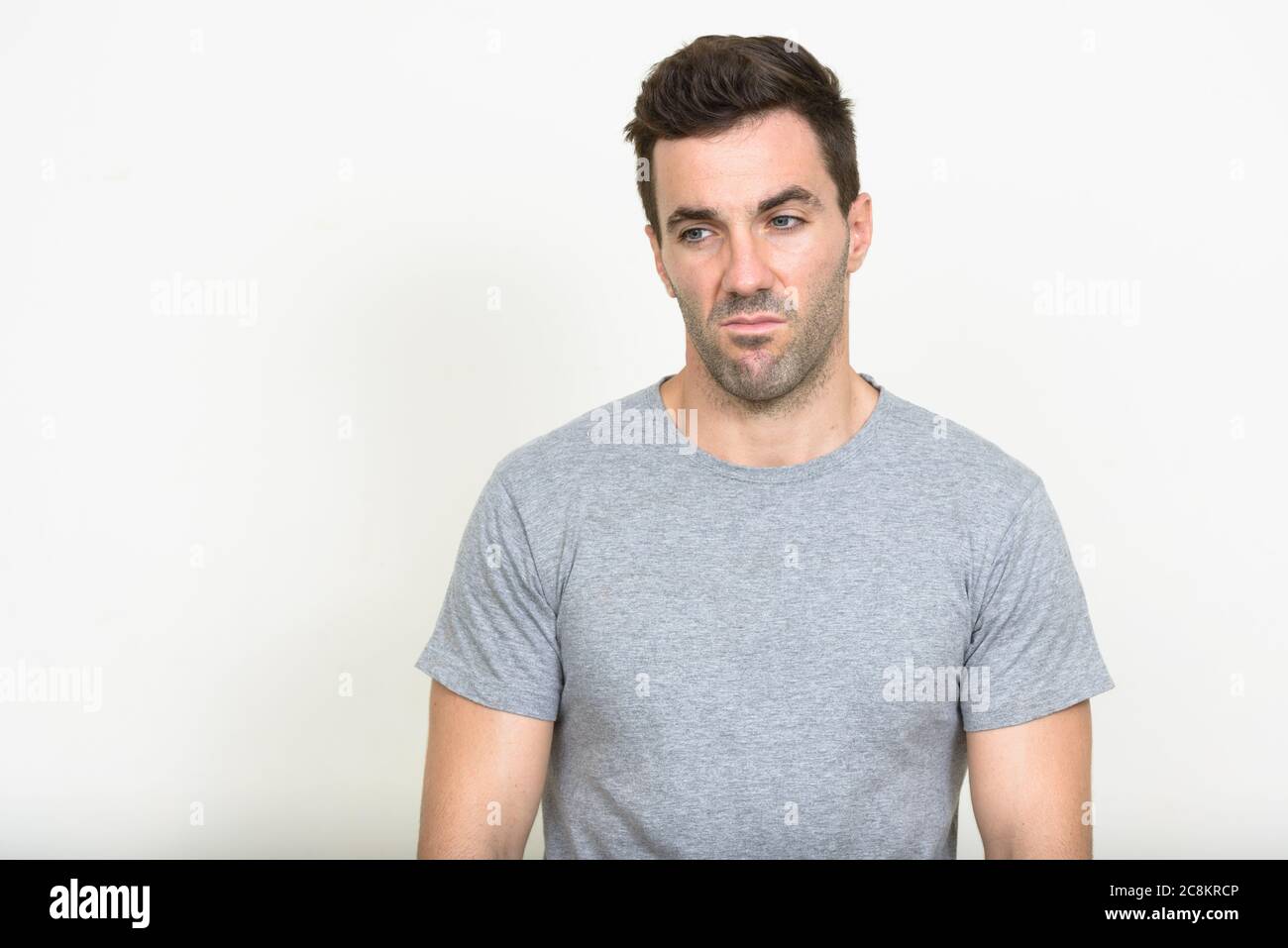 Portrait of handsome Hispanic man with beard stubble Stock Photo - Alamy