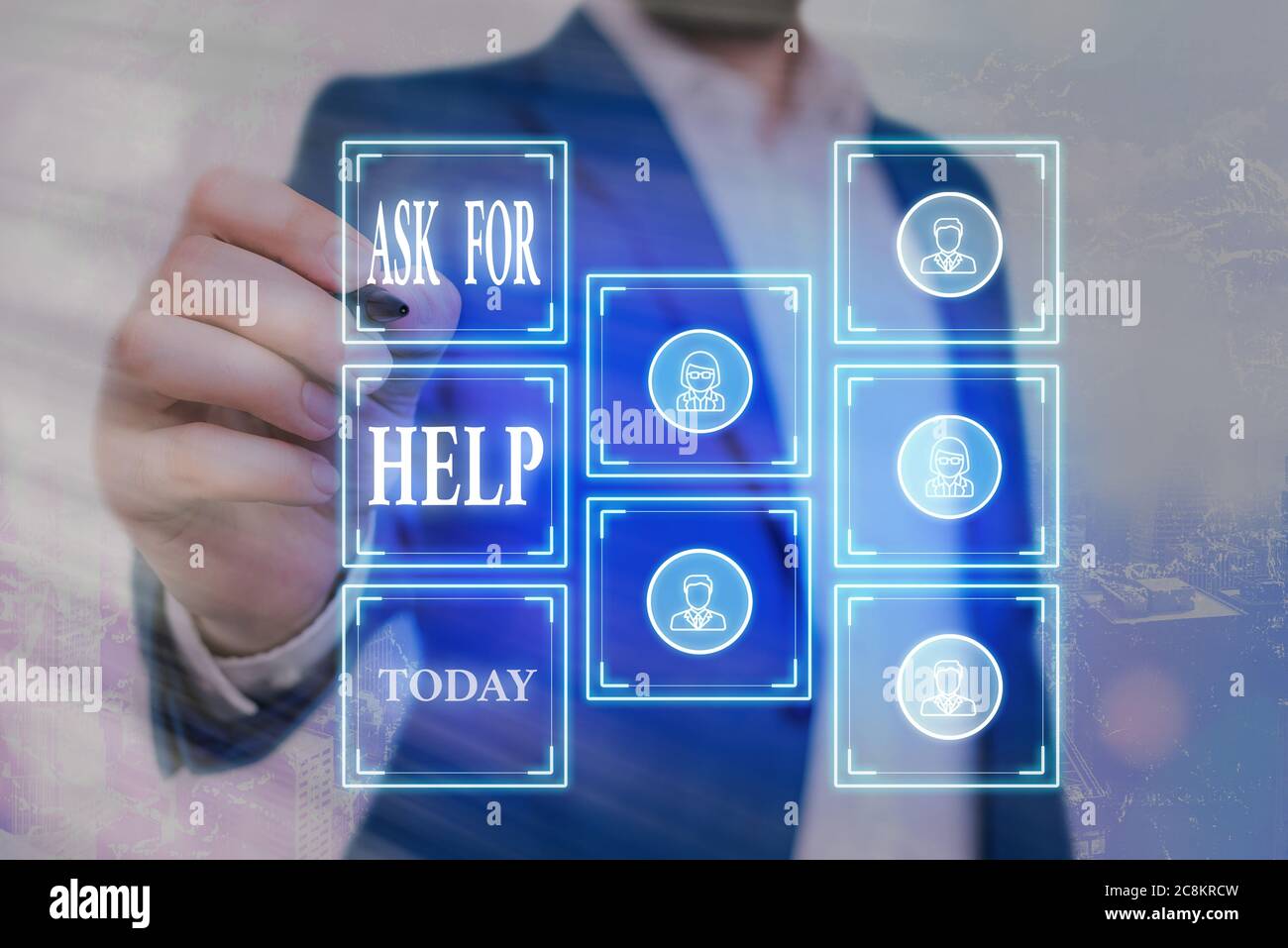 Writing note showing Ask For Help. Business concept for put a question ...