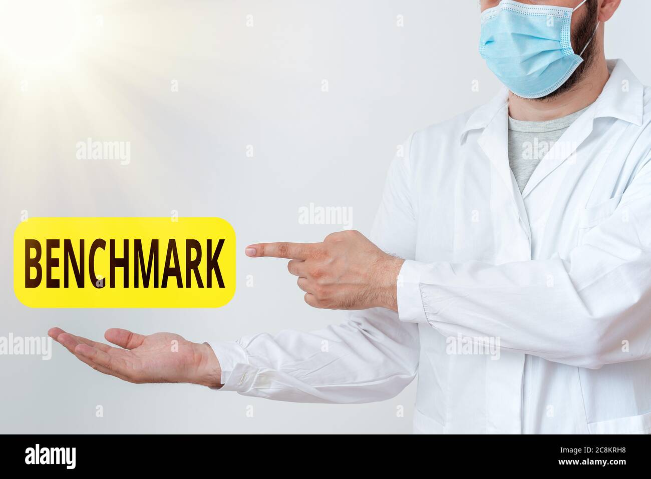 Word writing text Benchmark. Business photo showcasing something that ...