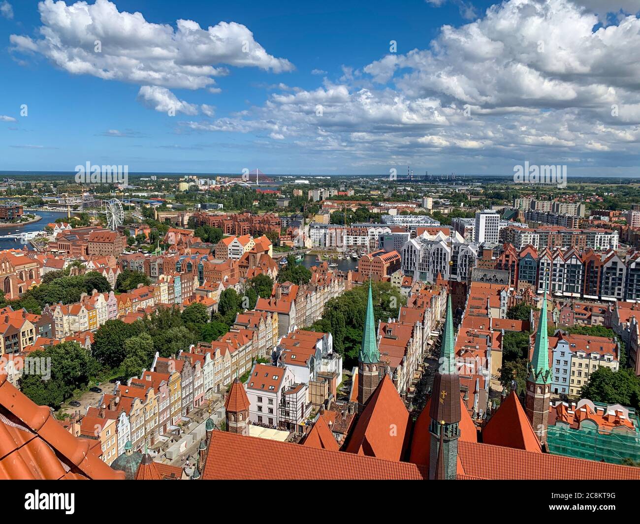 View from the marienkirche over the old town hi-res stock photography ...