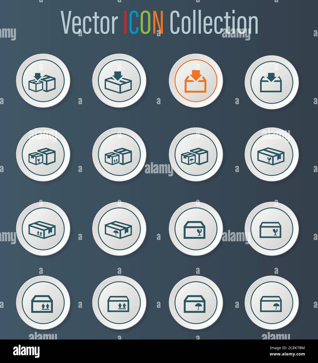 Simple icons set of box Stock Vector Image & Art - Alamy