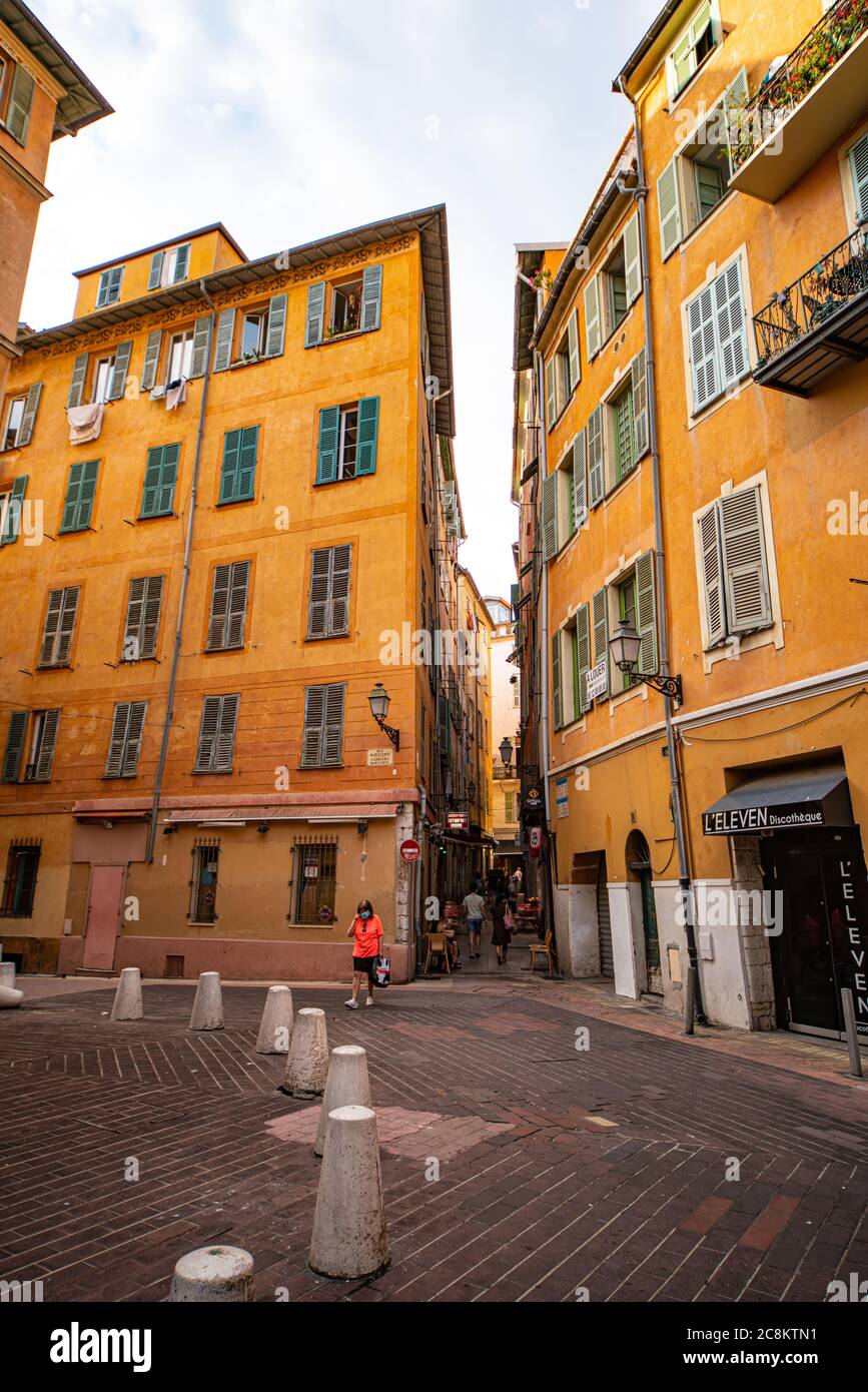 The historic district of Nice with its colorful buildings - CITY OF ...