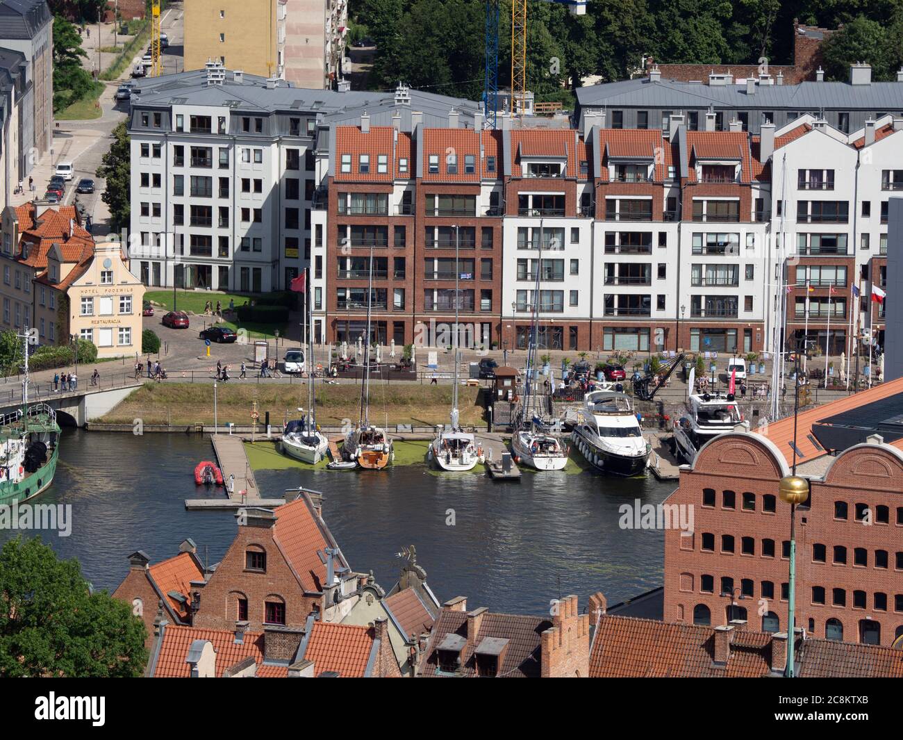 city of Danzig photographed from above from the Marienkirche in fine ...