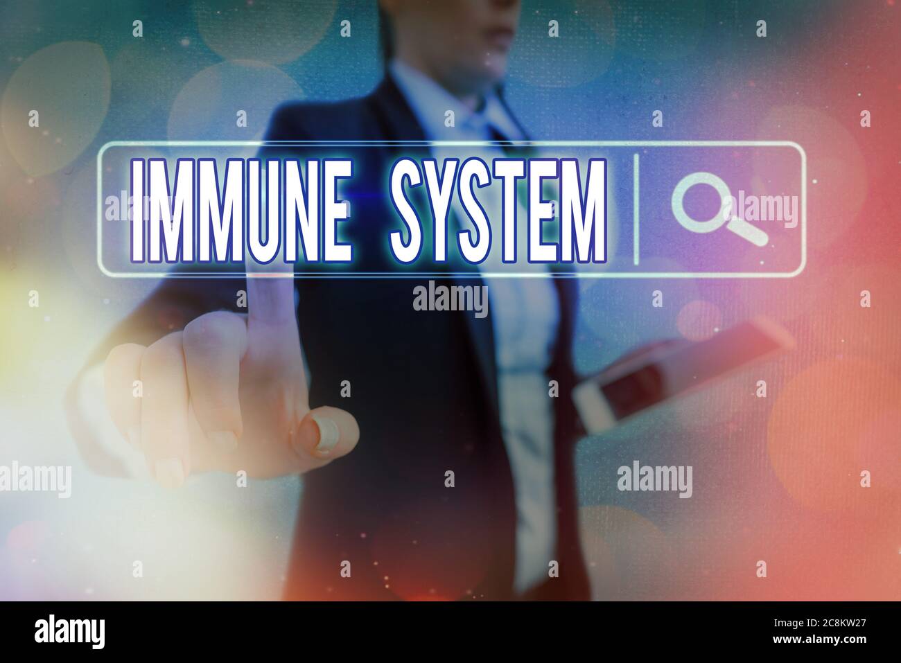 Conceptual hand writing showing Immune System. Concept meaning a bodily system that protects the ...