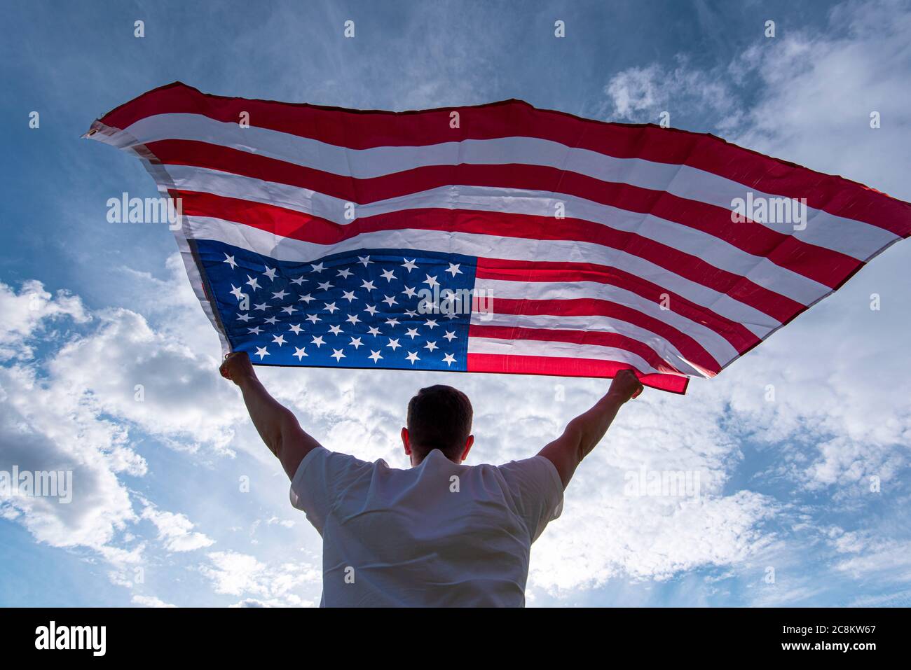 Man waving flag hi-res stock photography and images - Alamy