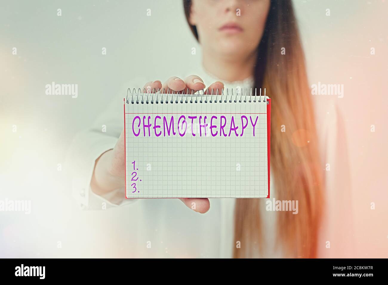 Writing note showing Chemotherapy. Business concept for the treatment ...