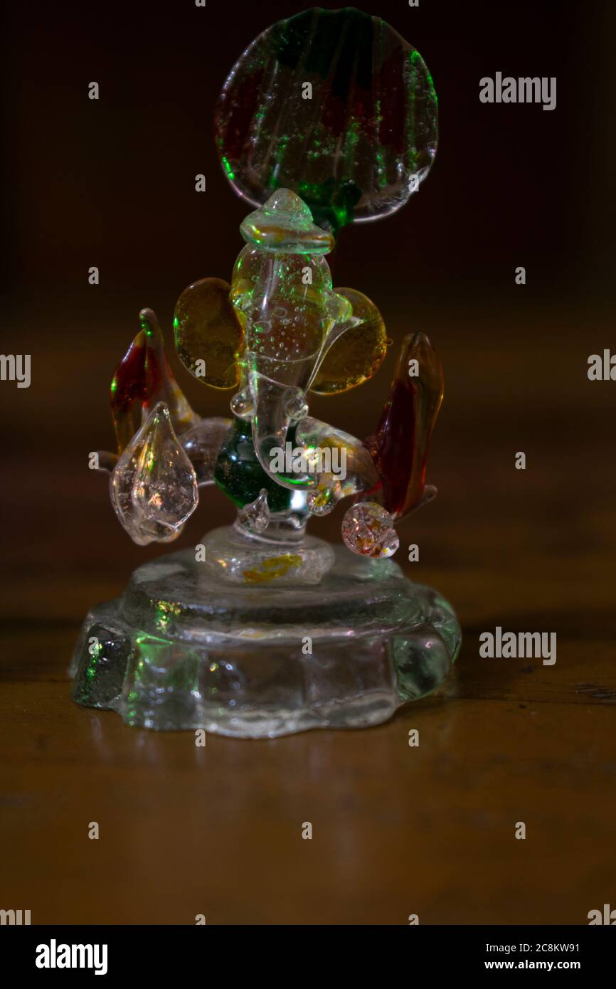 showpiece of the god ganesha made of crystals Stock Photo - Alamy