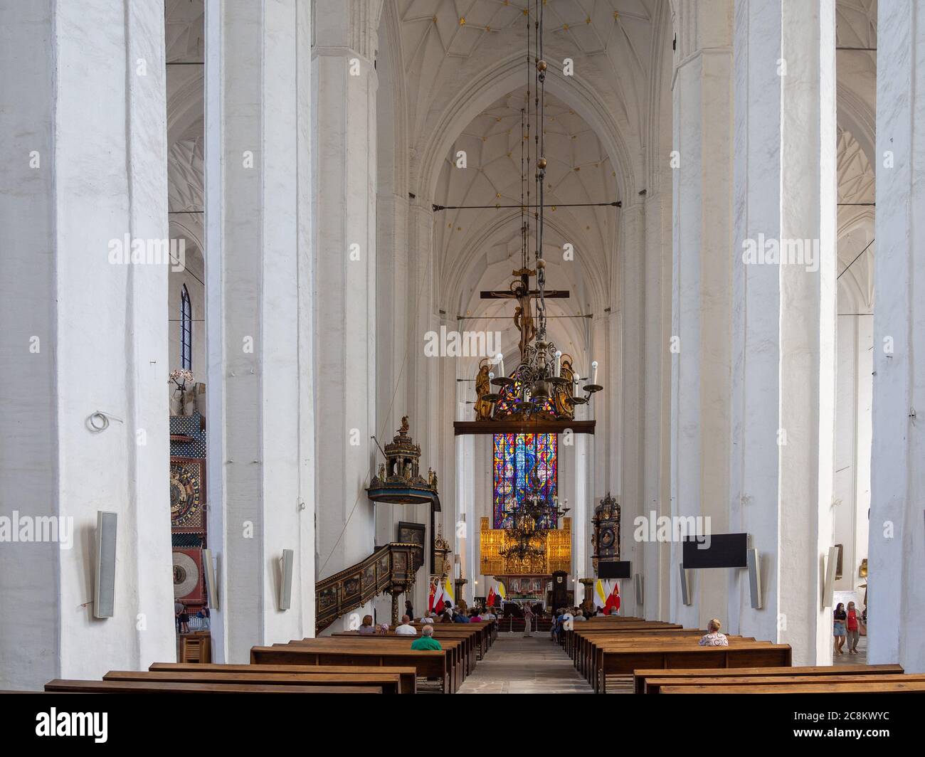 the big altar of the Marienkirche in Danzig Stock Photo - Alamy