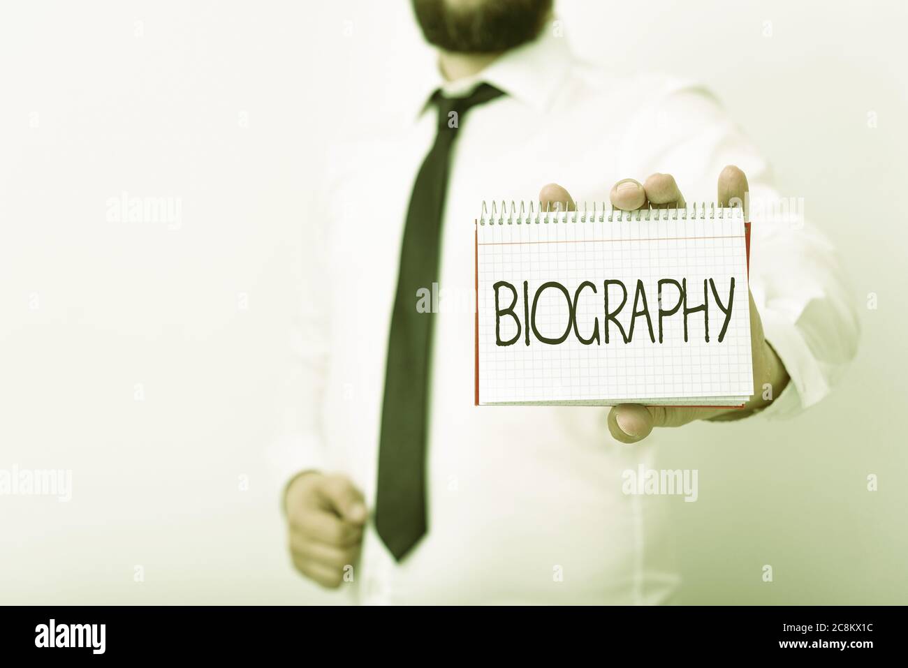 Handwriting text writing Biography. Conceptual photo an account of the ...