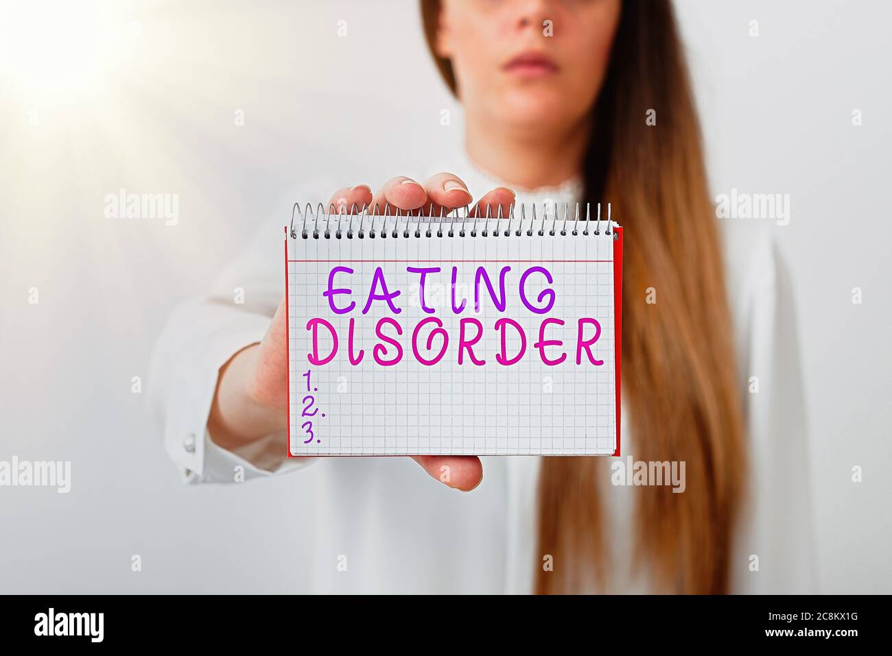 Writing note showing Eating Disorder. Business concept for illnesses or ...