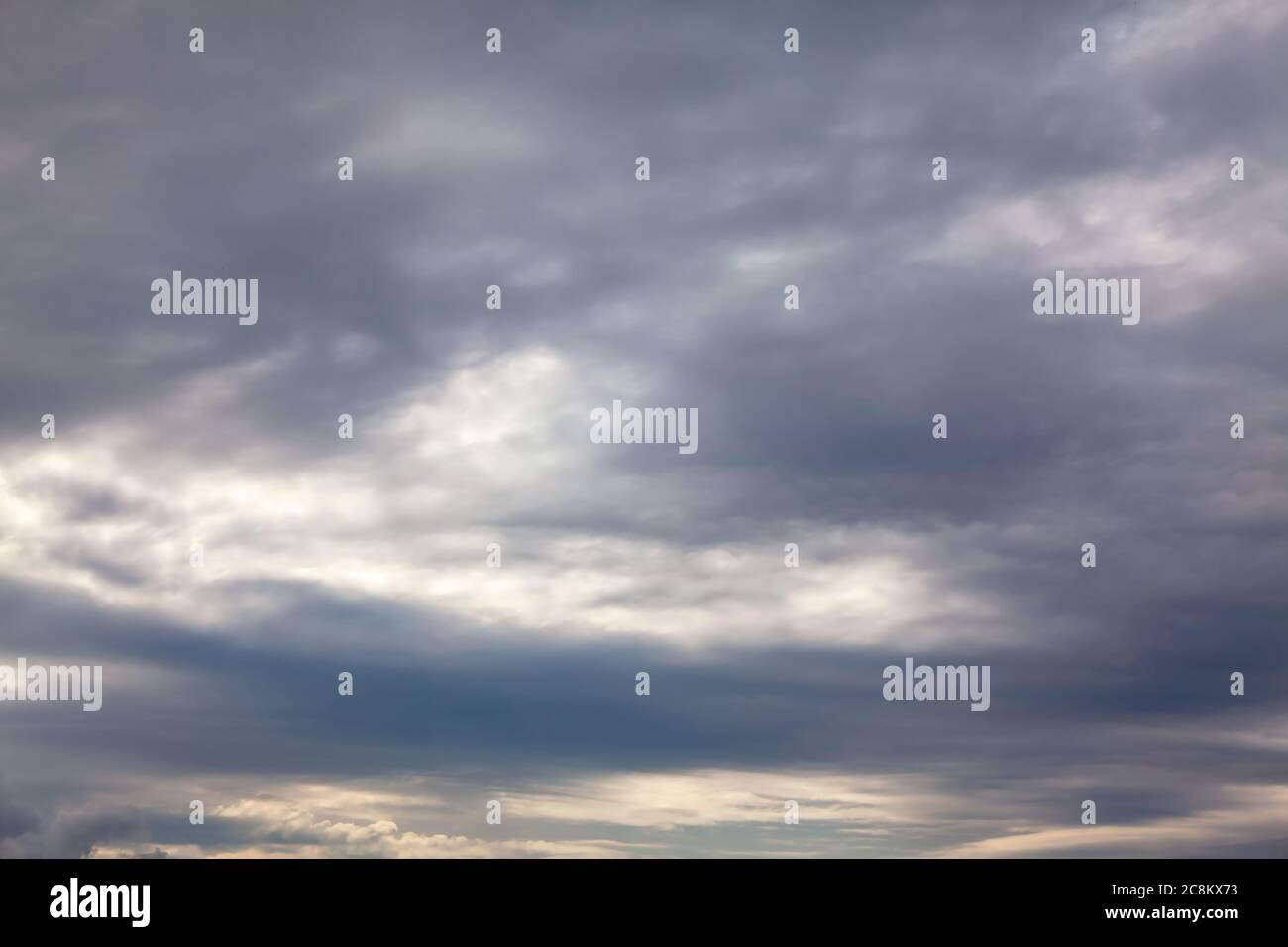 Gray Clouds Before Summer Storm . Low Cumulus Background Stock Photo ...